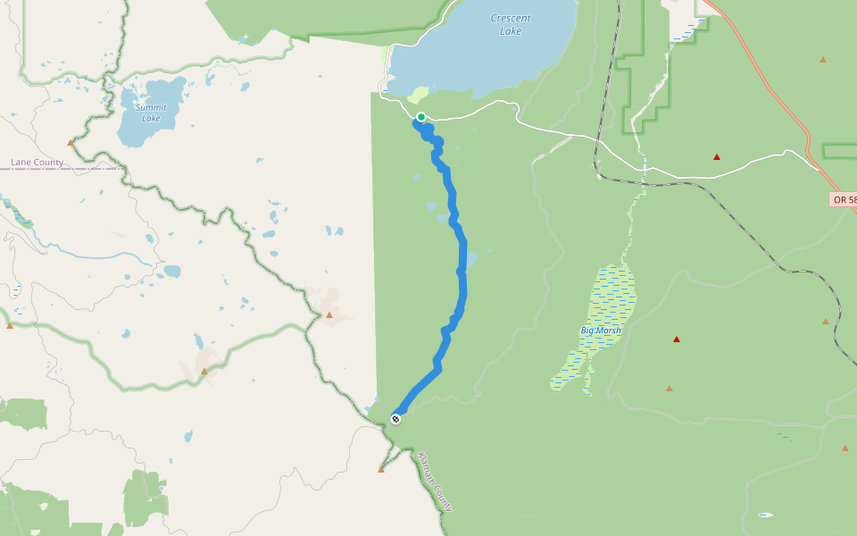 Oldenberg Lake Trail #3845 Hiking - Crescent, Oregon | Pacer