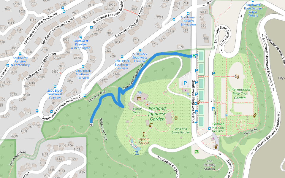 Japanese Garden Trail in Oregon | Walking Map