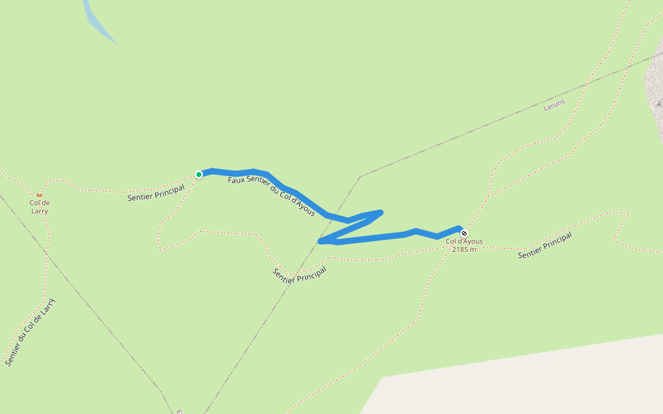 False Trail of Col d'Ayous in Nouvelle-Aquitaine | Walking Map