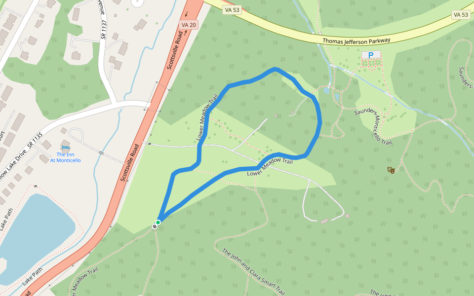 Lower Meadow Trail Hiking - Charlottesville, Virginia | Pacer