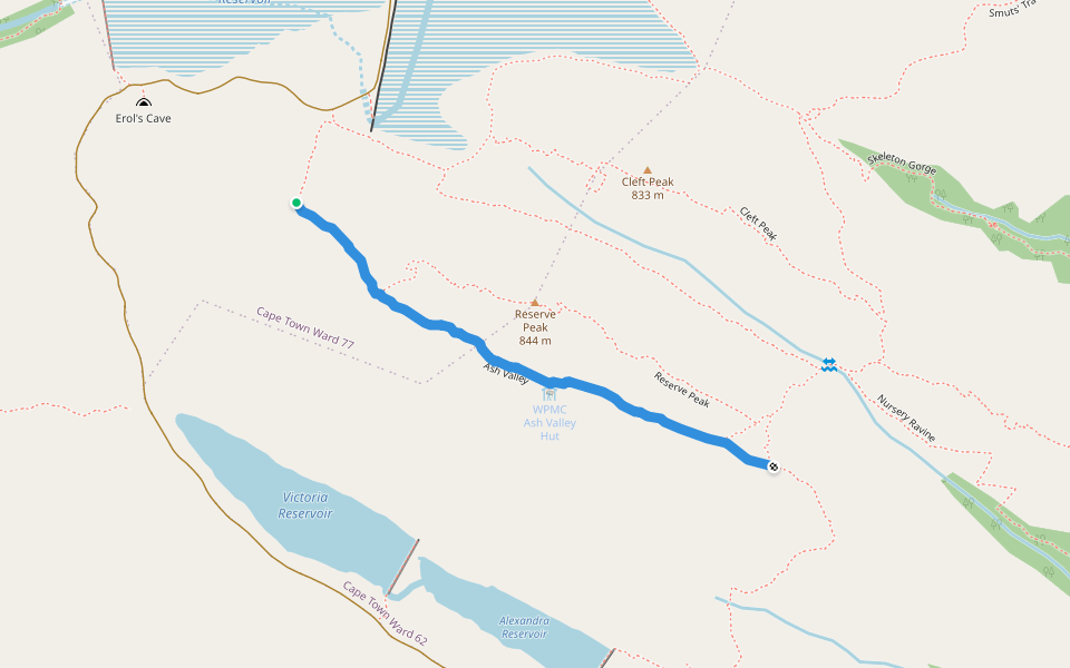 Ash Valley in Western Cape | Walking Map