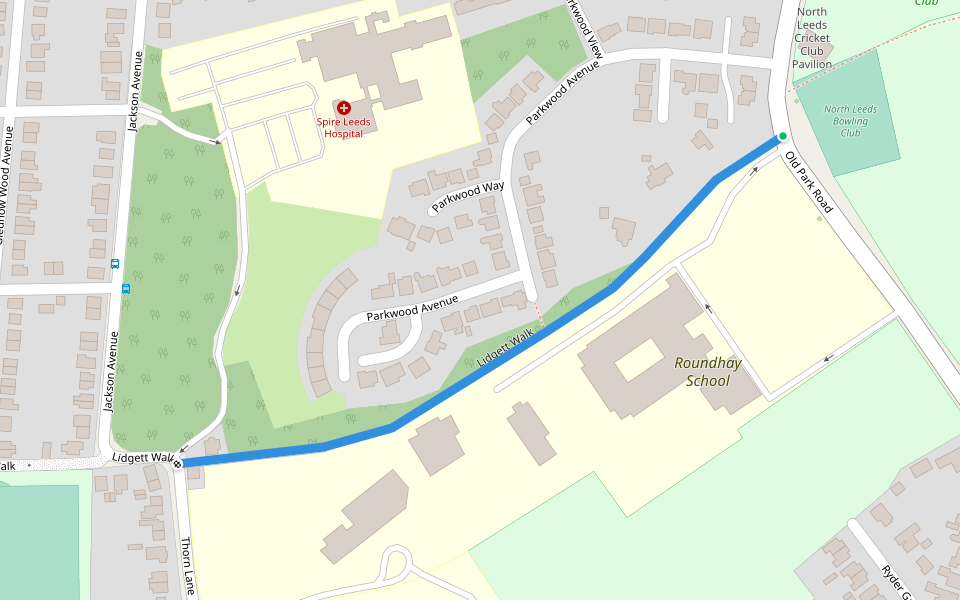 Lidgett Walk in England | Walking Map