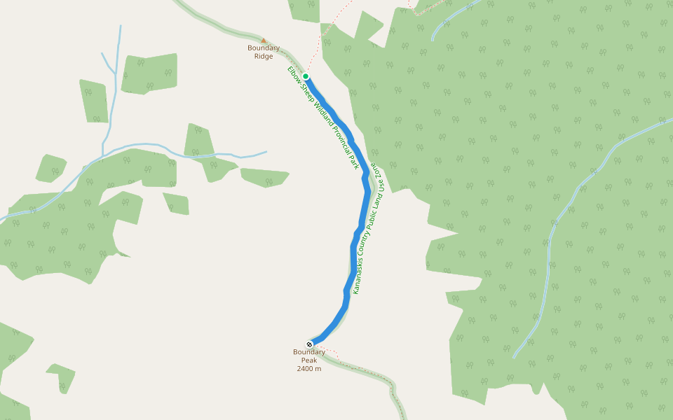 Boundary Ridge to Boundary Peak Route Hiking Trail - Kananaskis ...