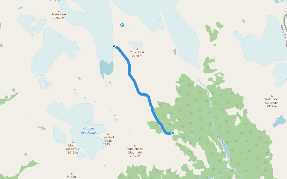 Guy Hut via Whaleback Route in British Columbia | Walking Map