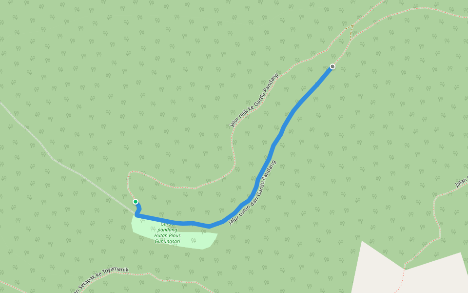 Jalur turun dari Gardu Pandang | Walking Map