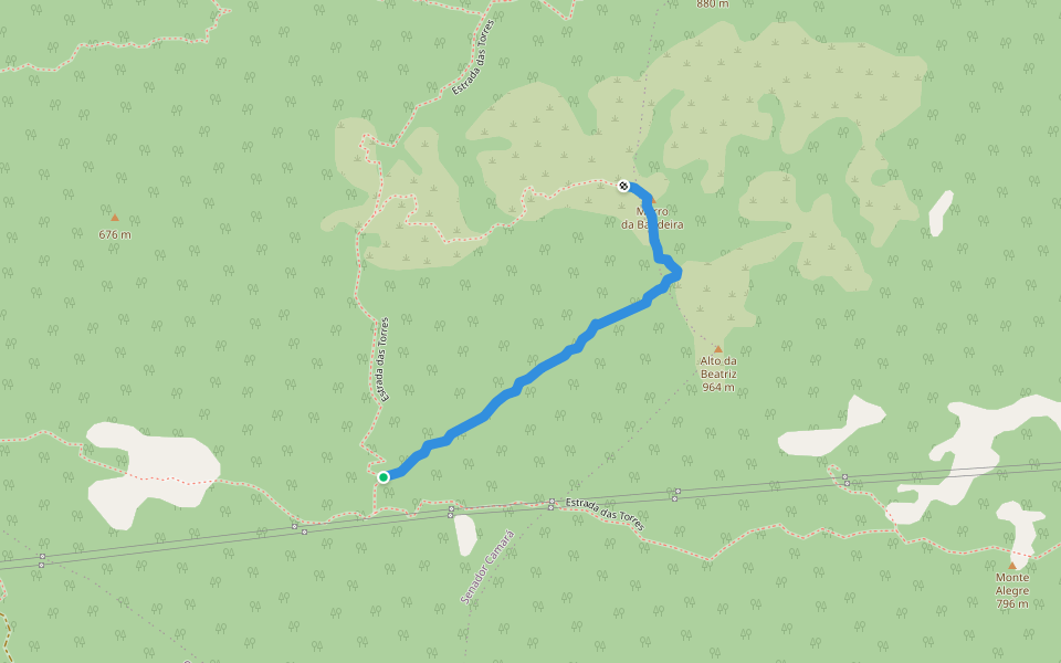 Access trail to Pico da Bandeira in Rio de Janeiro | Walking Map