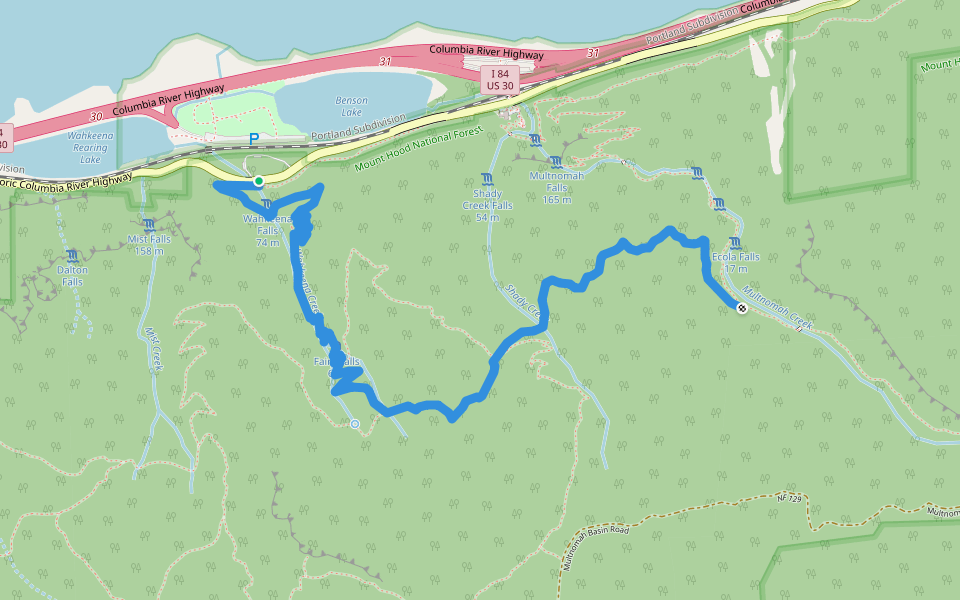 Wahkeena Trail #420 in Oregon | Walking Map