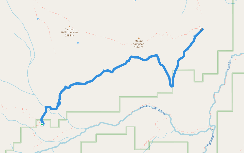 Cannon Ball Mountain Trail in Idaho | Walking Map