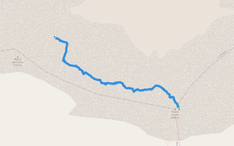 Crossing Punta Cruvin Rocca del Forno Hiking Trail - Piemonte | Pacer