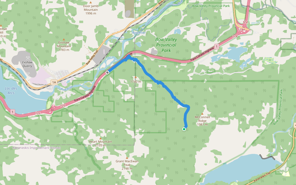 The Razor's Edge in Alberta | Walking Map