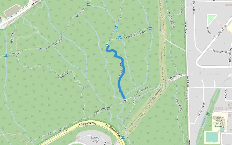 Lower Snake Trail in British Columbia | Walking Map