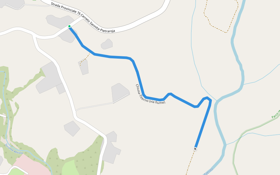 Chiusa-Titerno (via river) | Walking Map