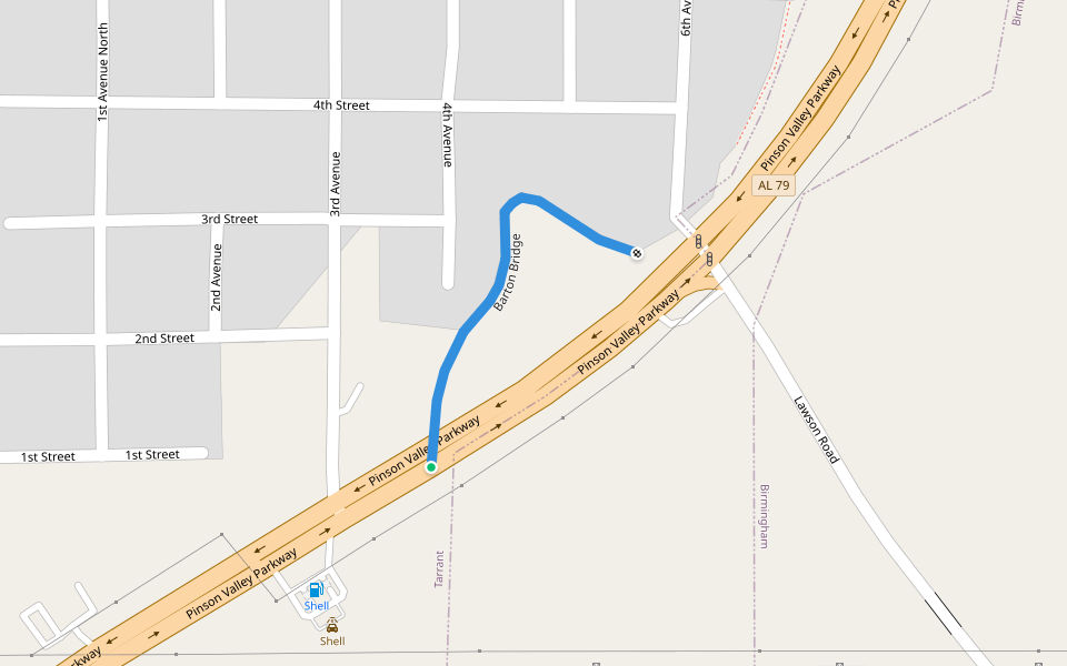 Barton Bridge in Alabama | Walking Map