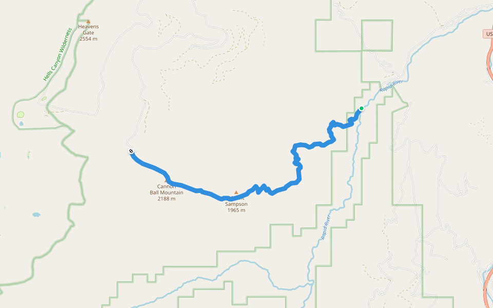 Sampson Spring Trail in Idaho | Walking Map