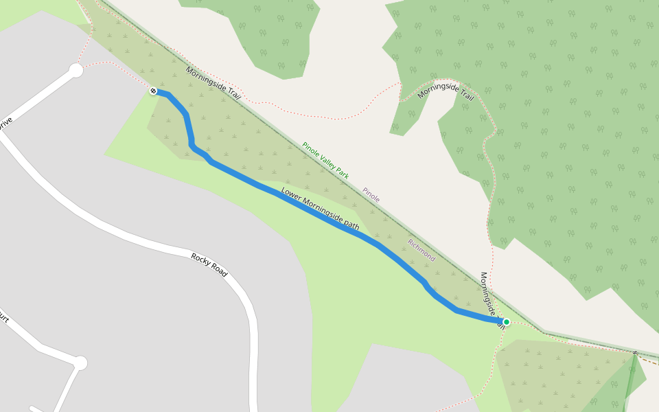 Lower Morningside path in California | Walking Map