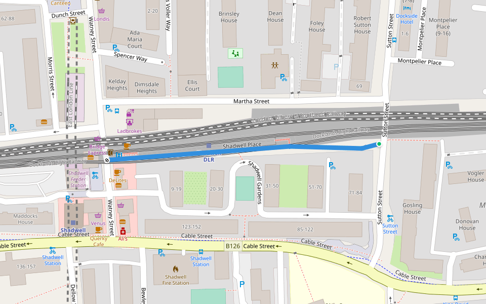 Shadwell Place in England | Walking Map