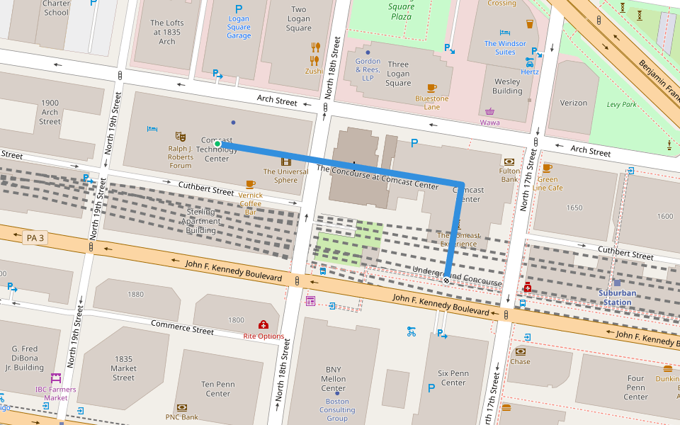 The Concourse at Comcast Center Walking And Running Trail ...