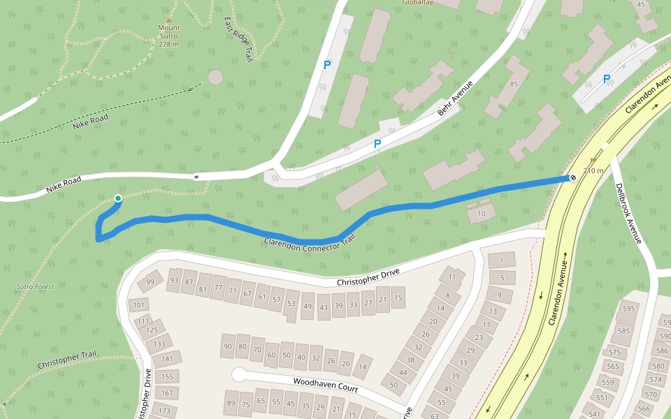 Clarendon Connector Trail Walking and Running - San Francisco ...