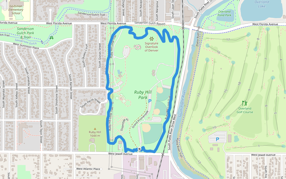 Ruby Hill Loop Trail in Colorado | Walking Map