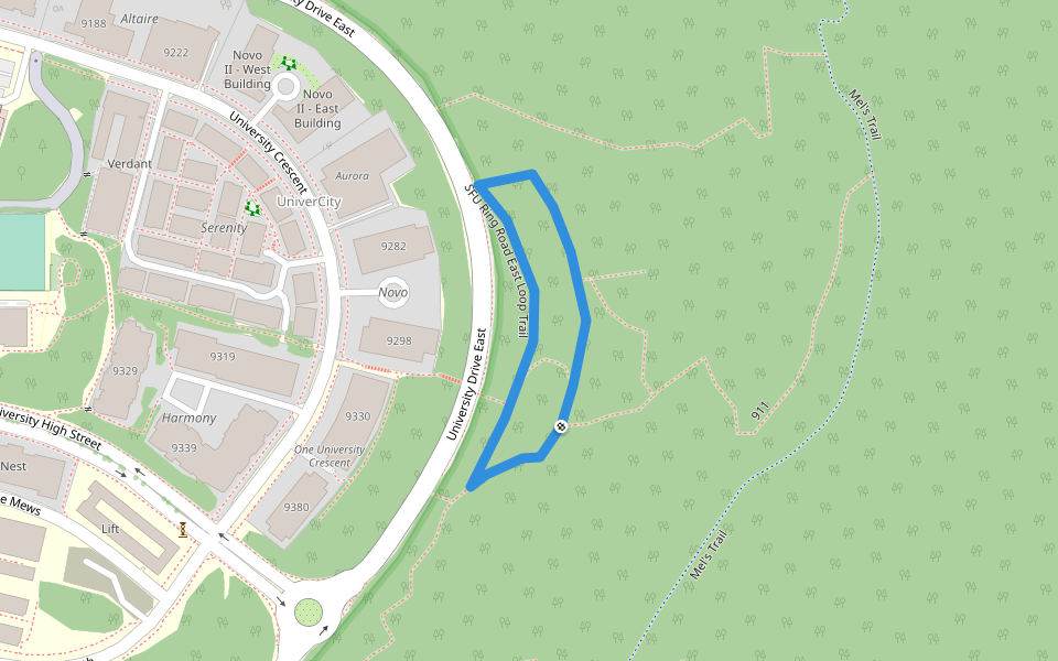 SFU Ring Road East Loop Trail in British Columbia | Walking Map