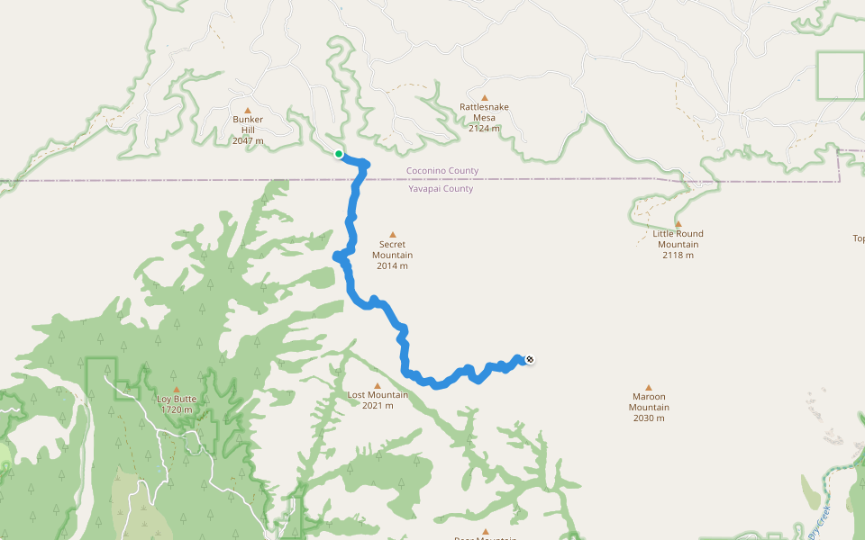 Secret Mountain Trail in Arizona | Walking Map