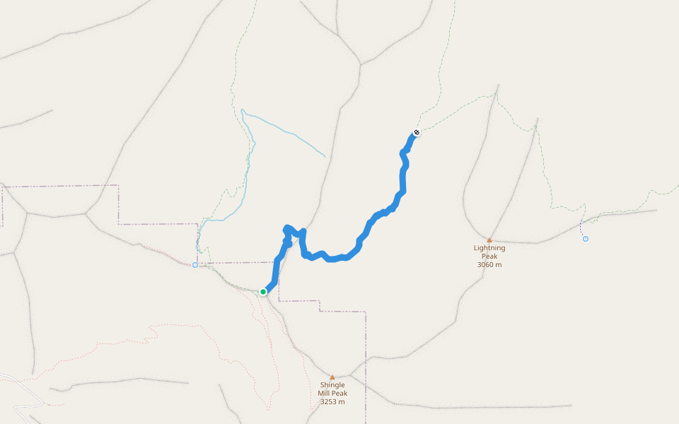 Shingle Mill Canyon 057 in Utah | Walking Map