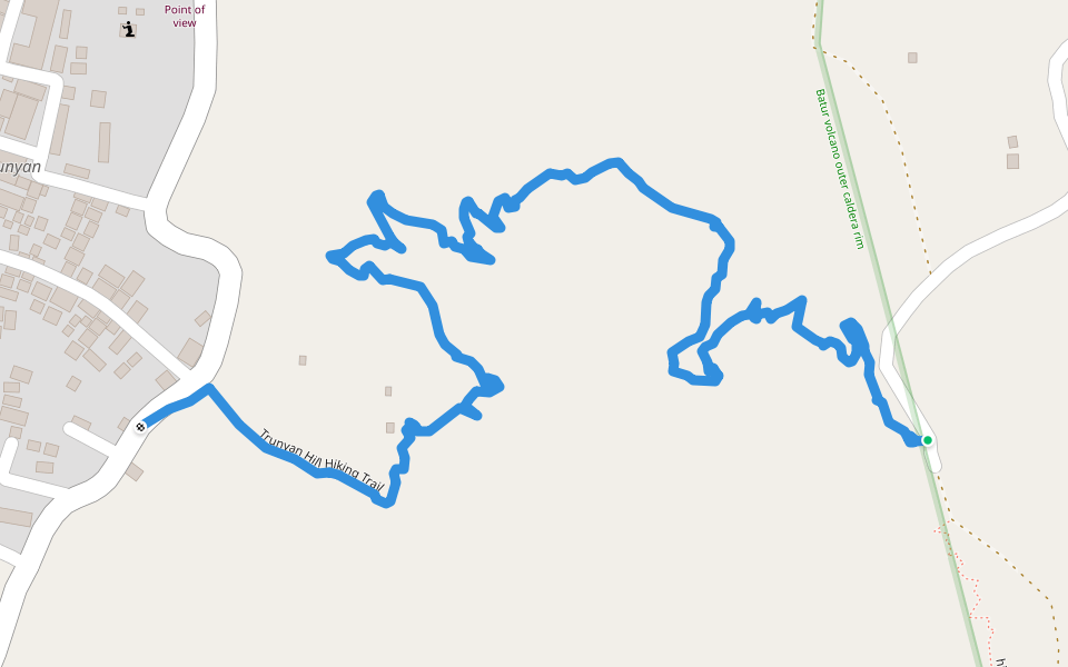 Trunyan Hill Hiking Trail | Walking Map