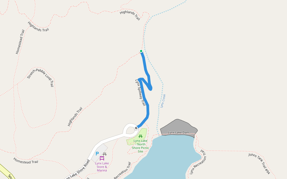 Lynx Spillway Trail in Arizona | Walking Map