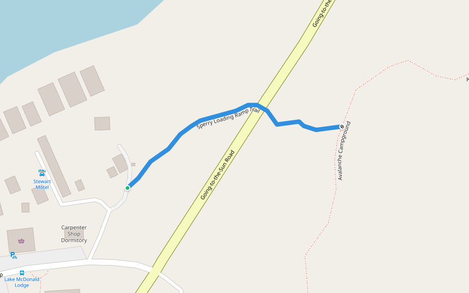 Sperry Loading Ramp Trail in Montana | Walking Map