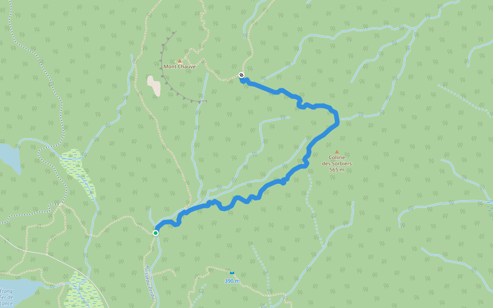 Mont-Chauve Loop – East Flank in Québec | Walking Map