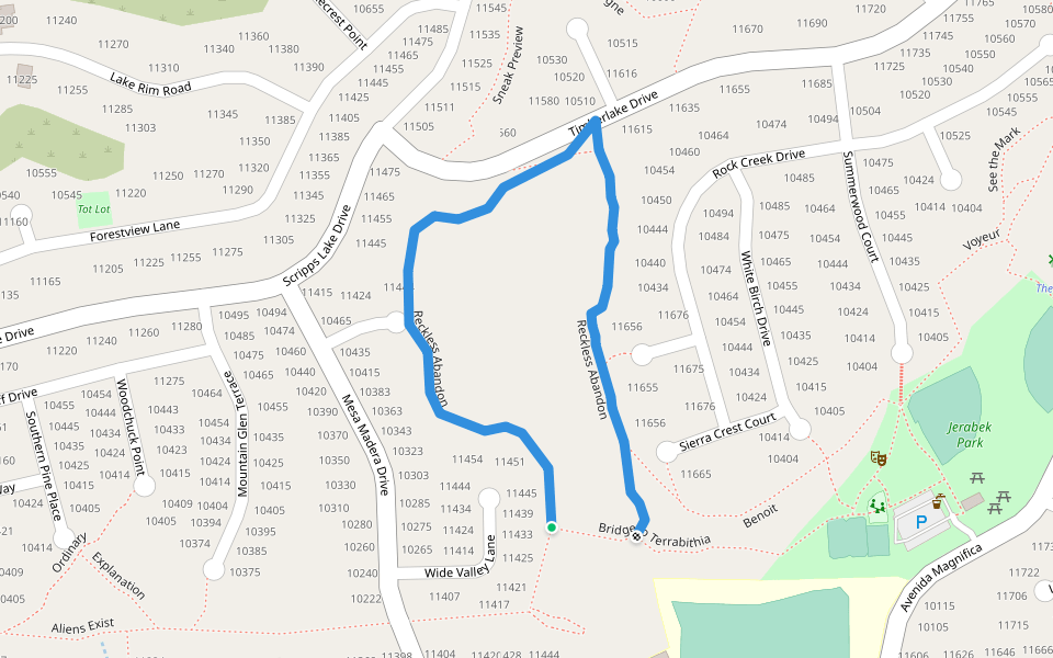 Reckless Abandon in California | Walking Map