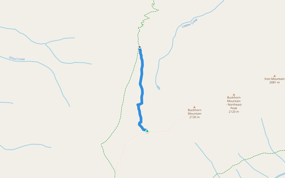 Buckhorn/Tubal Cain Connector | Walking Map