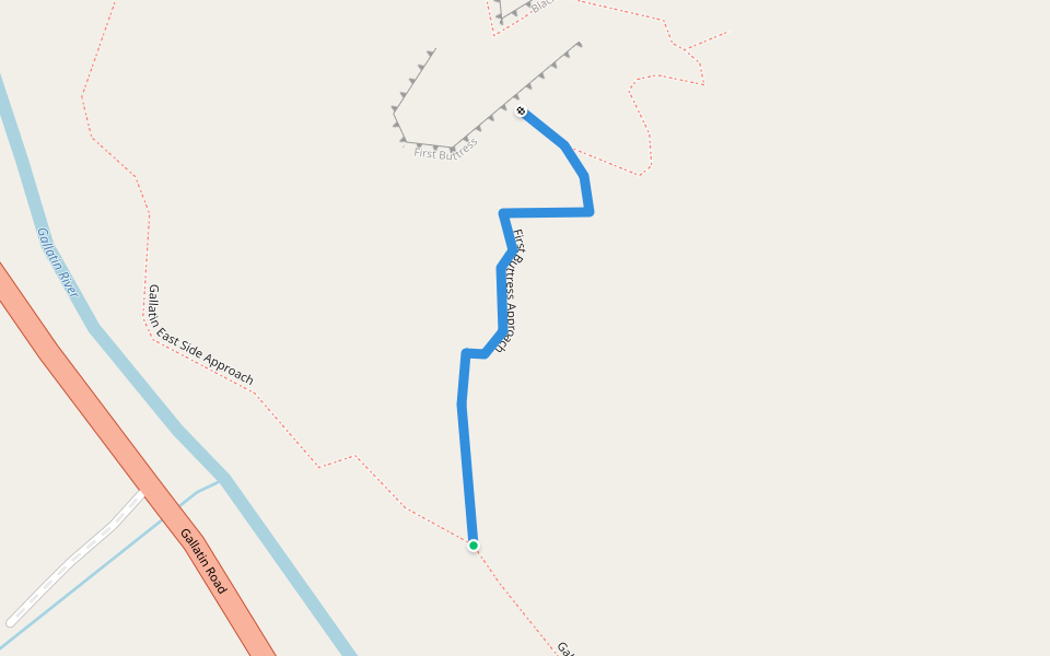 First Buttress Approach in Montana | Walking Map