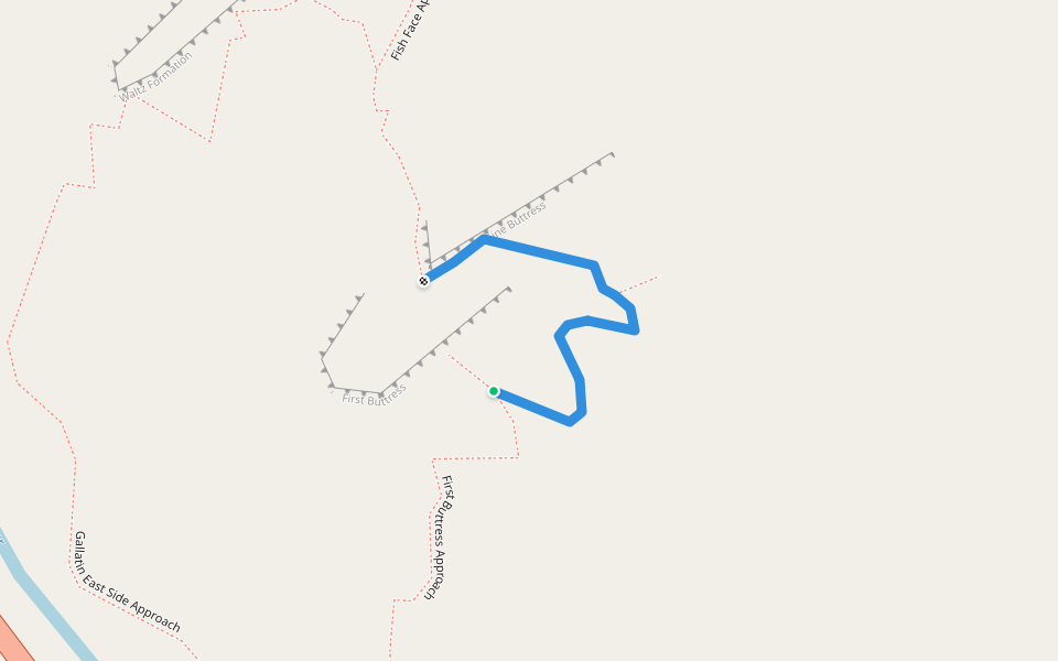Black Line Buttress Approach in Montana | Walking Map