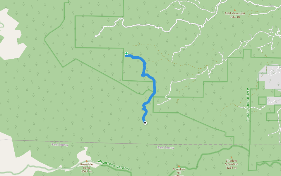 Indian Creek trail 41 in Colorado | Walking Map