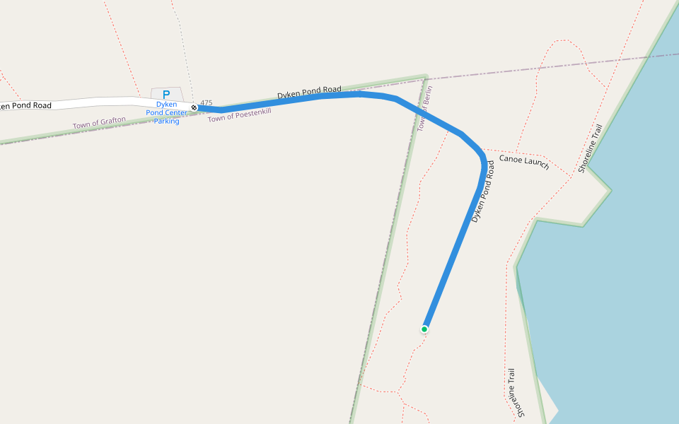 Dyken Pond Road in New York | Walking Map