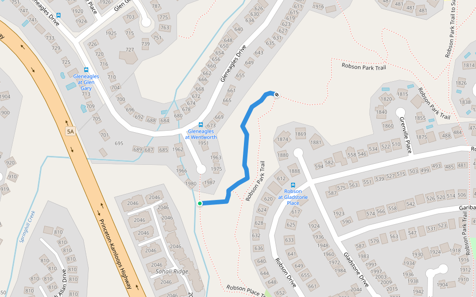 Robson Park Lower Trail in British Columbia | Walking Map