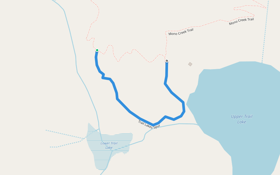 Trail Lakes Spur in California | Walking Map