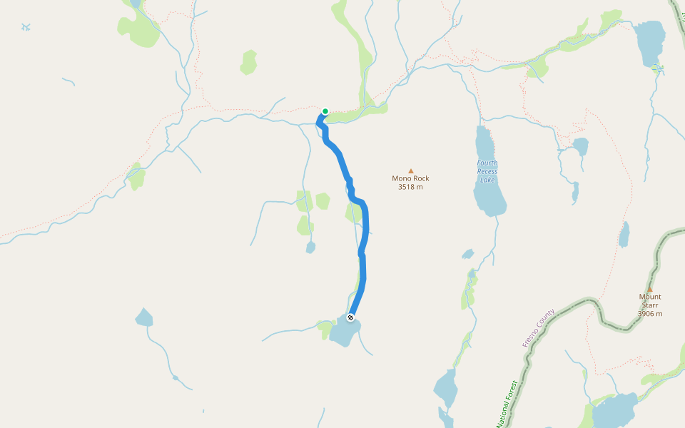 Third Recess Lake Trail in California | Walking Map