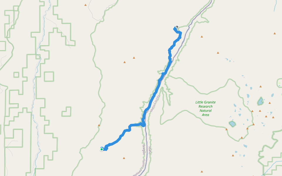 Upper Snake Trail in Oregon | Walking Map