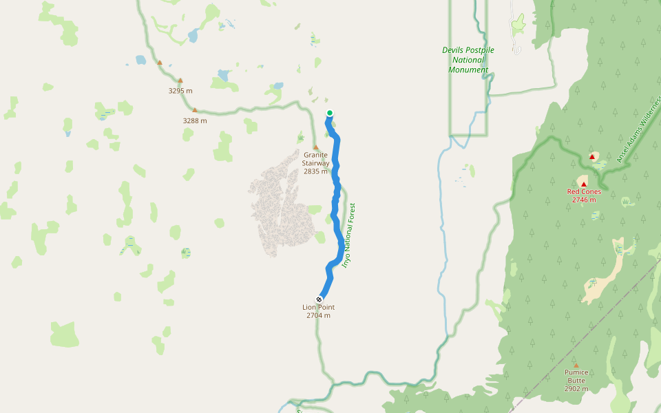 Lion Point Trail in California | Walking Map