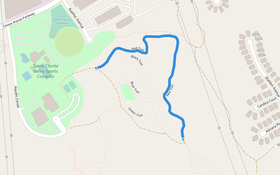 Red Trail in California | Walking Map