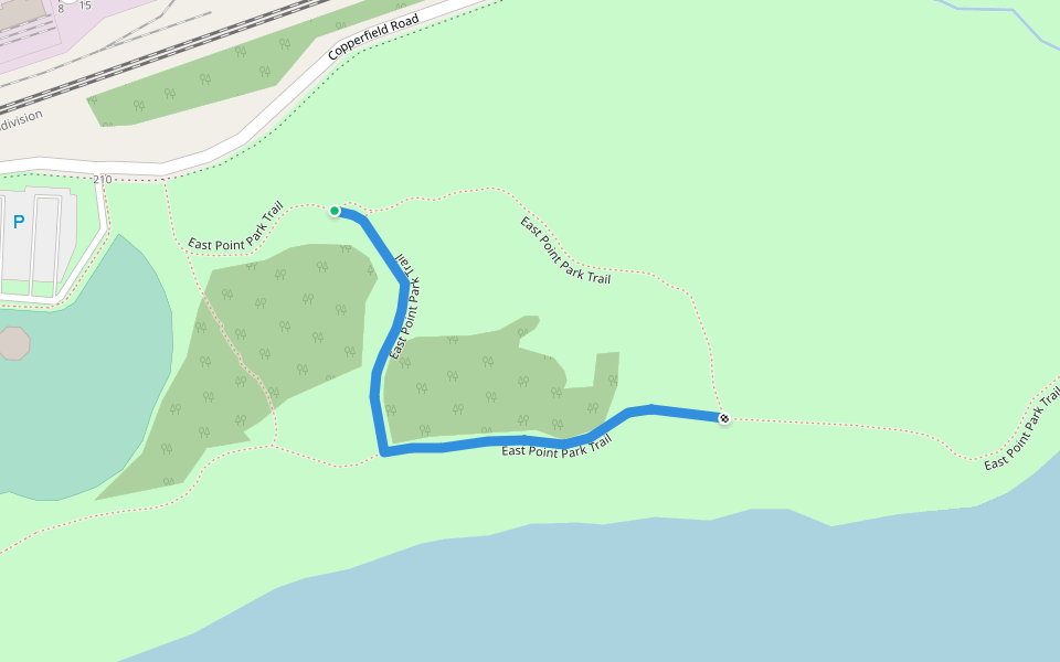 East Point Cedar Chip Path걷기 및 달리기 트레일 | Pacer