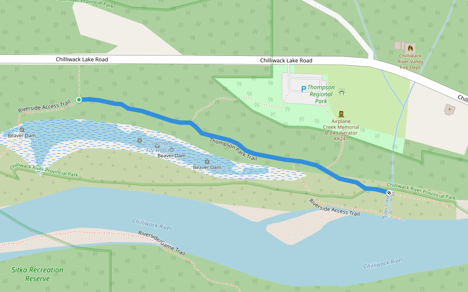 Thompson Park Trail in British Columbia | Walking Map
