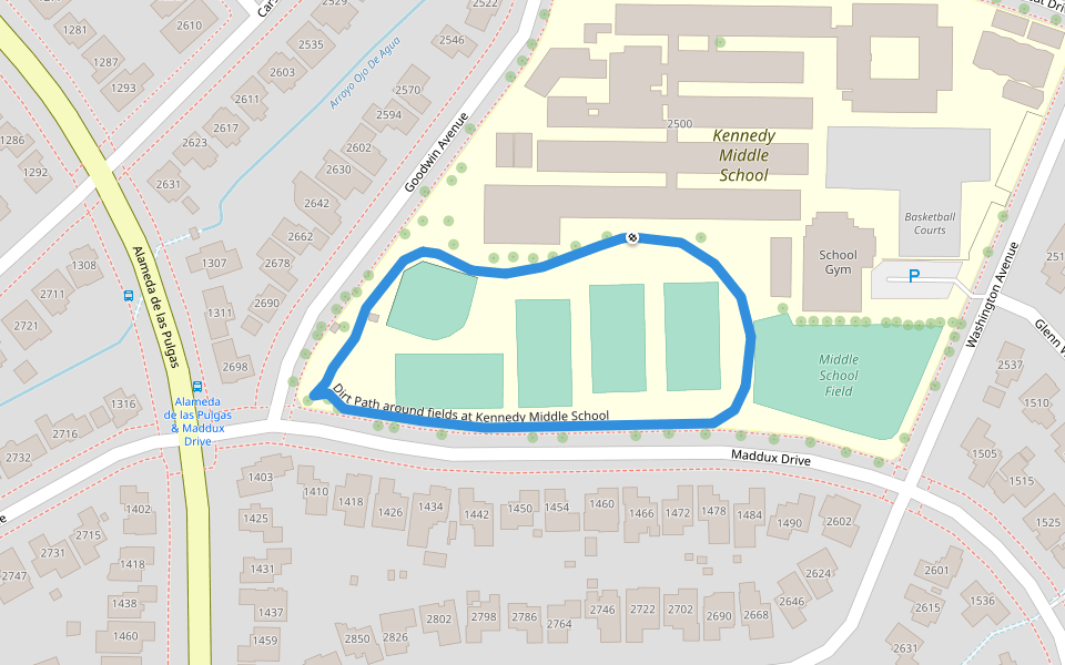 Dirt Path around fields at Kenedy Middle School Walking And Running ...