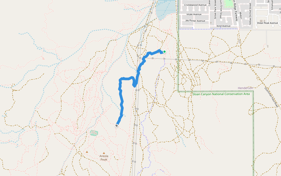 606 Continued in Nevada | Walking Map