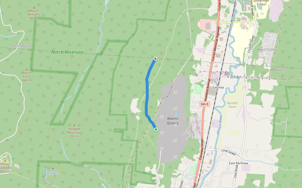 Notch Road in Massachusetts | Walking Map