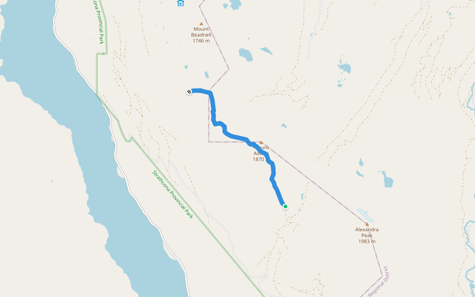 Mount Adrian Ridge Route in British Columbia | Walking Map