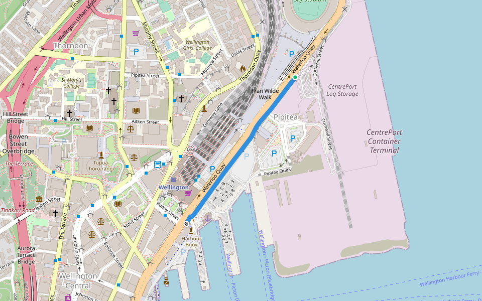 Waterloo Quay (Aotea Quay to Bunny Sreet) Hiking Trail - Wellington | Pacer