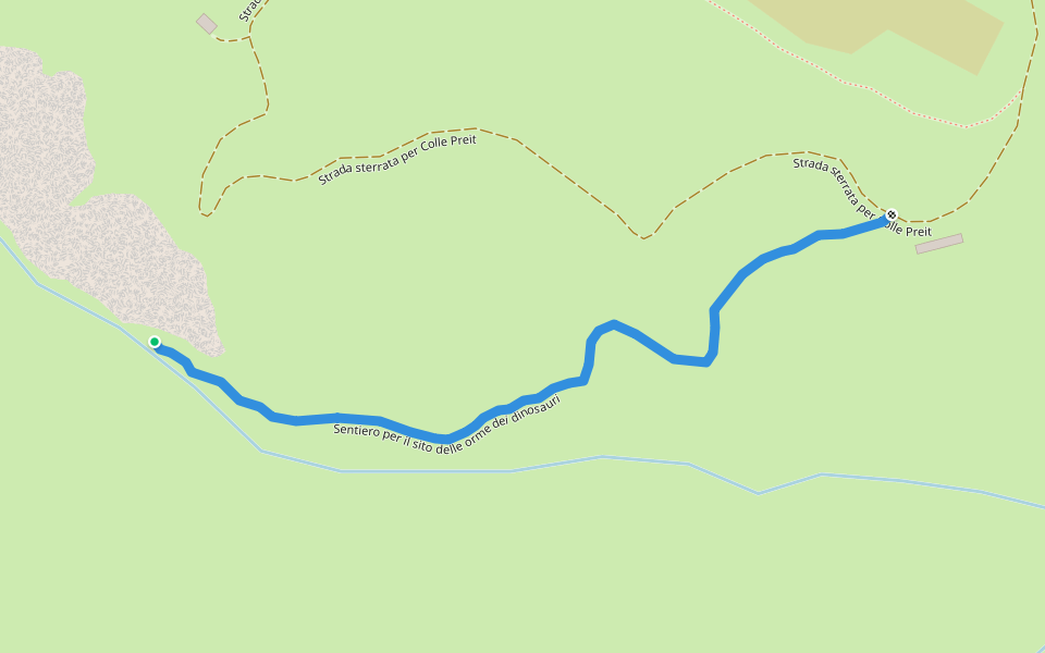 Trail to the dinosaur footprint site | Walking Map